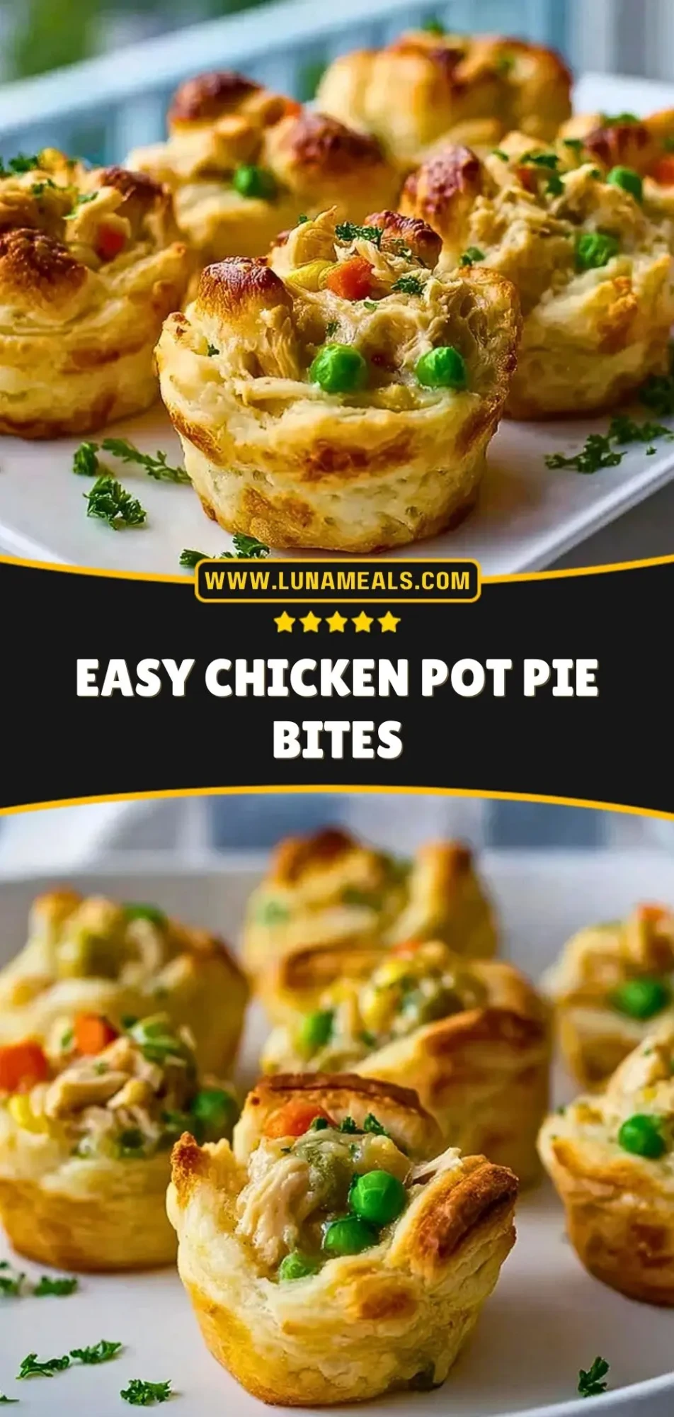 Easy Chicken Pot Pie Bites