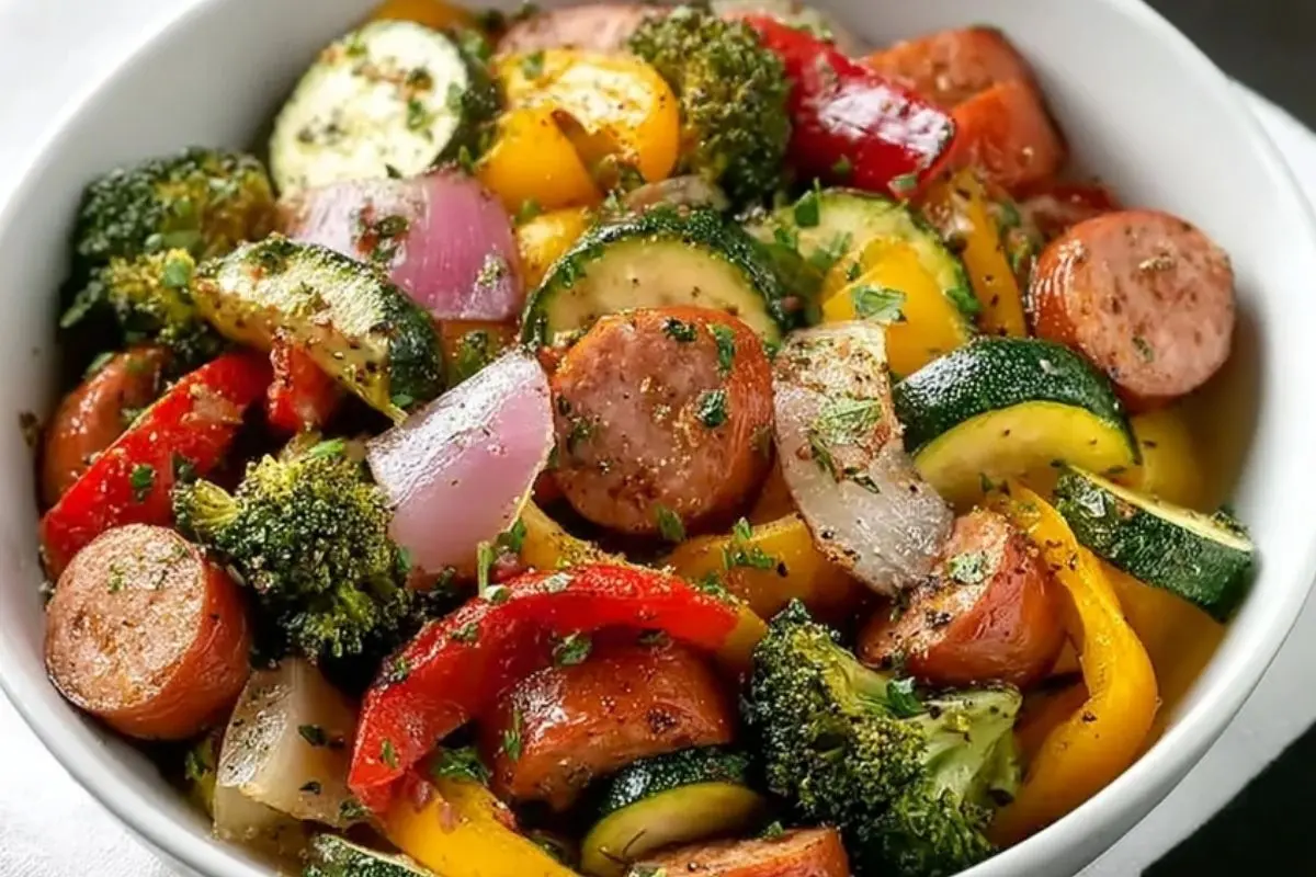 Easy Chicken Sausage and Veggies Sheet Pan